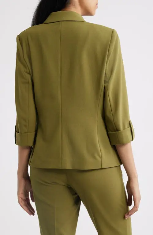 Anne Klein Roll-tab Sleeve Jacket - Bay Leaf