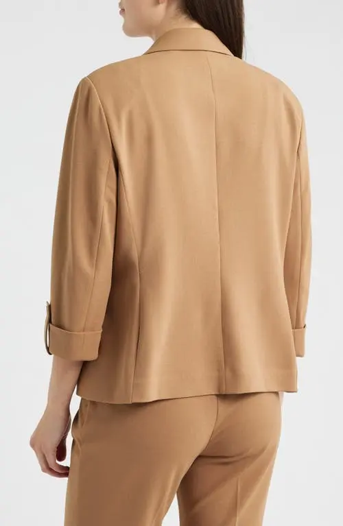 Anne Klein Roll-tab Sleeve Jacket - Vicuna