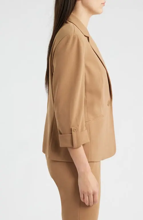 Anne Klein Roll-tab Sleeve Jacket - Vicuna