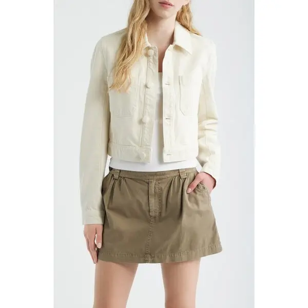 FRAME The Crop Denim Jacket