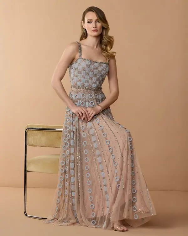 MAC DUGGAL COLLECTION Sleeveless Embellished A-line Gown