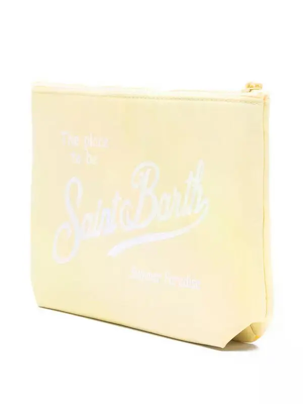 MC2 SAINT BARTH Logo-print Clutch - Yellow