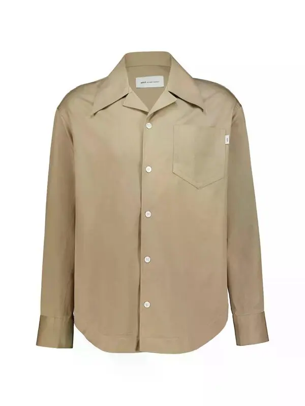 AMI Paris Long-sleeve Shirt - Neutrals