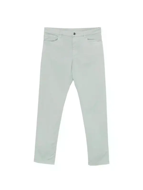 Canali Logo-patch Trousers - Green