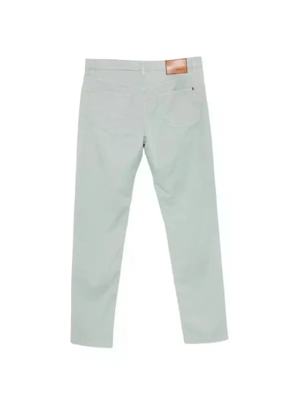 Canali Logo-patch Trousers - Green