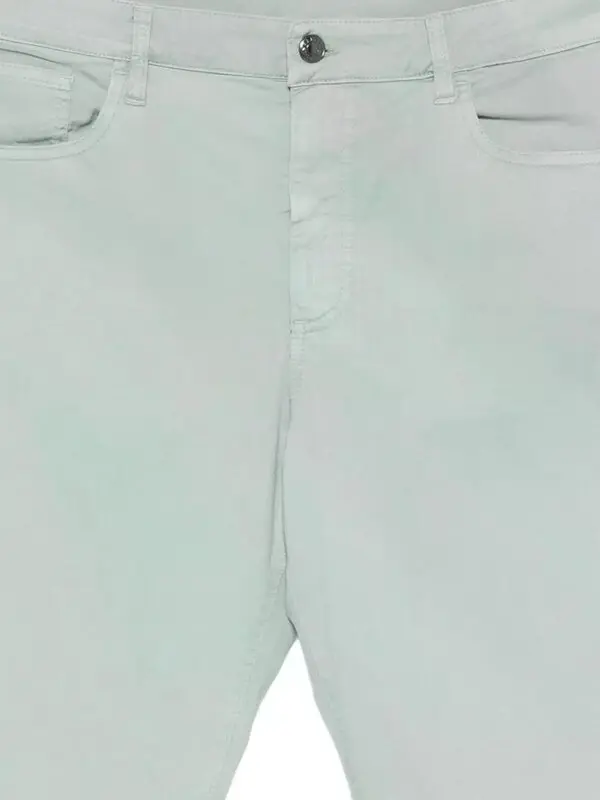 Canali Logo-patch Trousers - Green