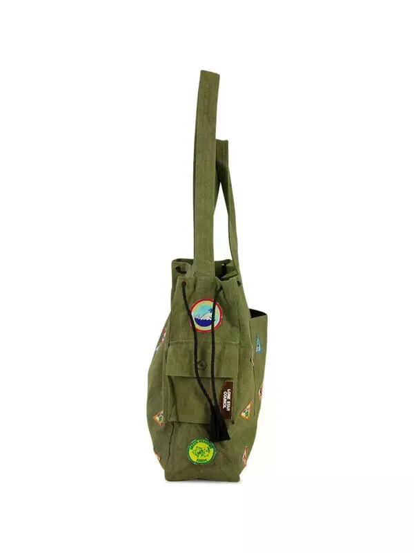 BAZISZT Patch-embellished Tote Bag