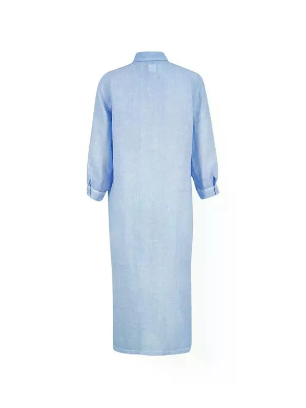 120% Lino Button-up Maxi Dress