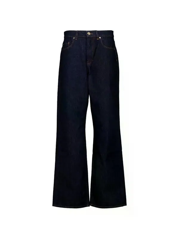 Casablanca Logo-embroidered Baggy Fit Jeans - Blue
