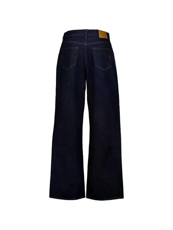Casablanca Logo-embroidered Baggy Fit Jeans - Blue