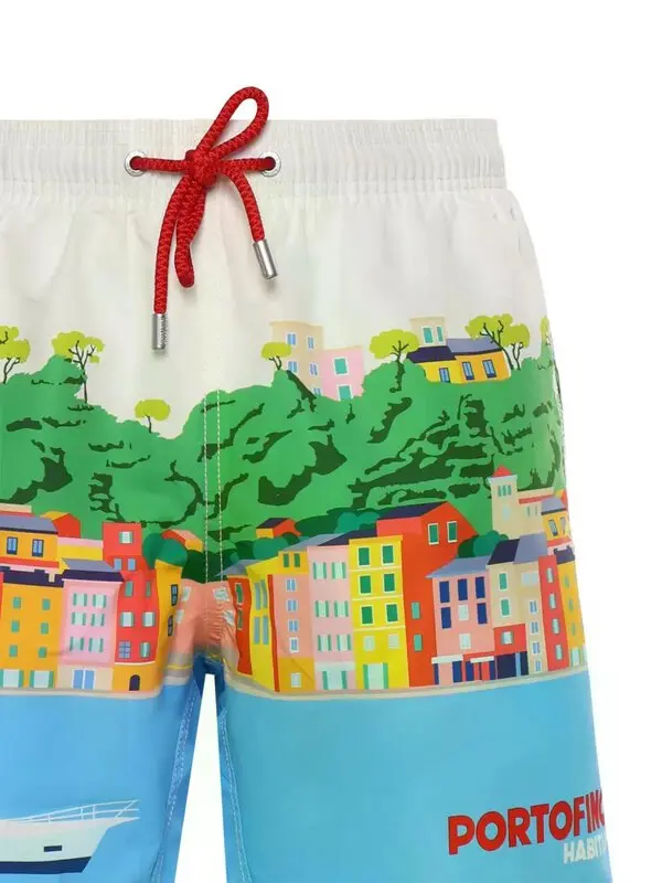 MC2 SAINT BARTH Gustavia Portofino Swim Shorts - White