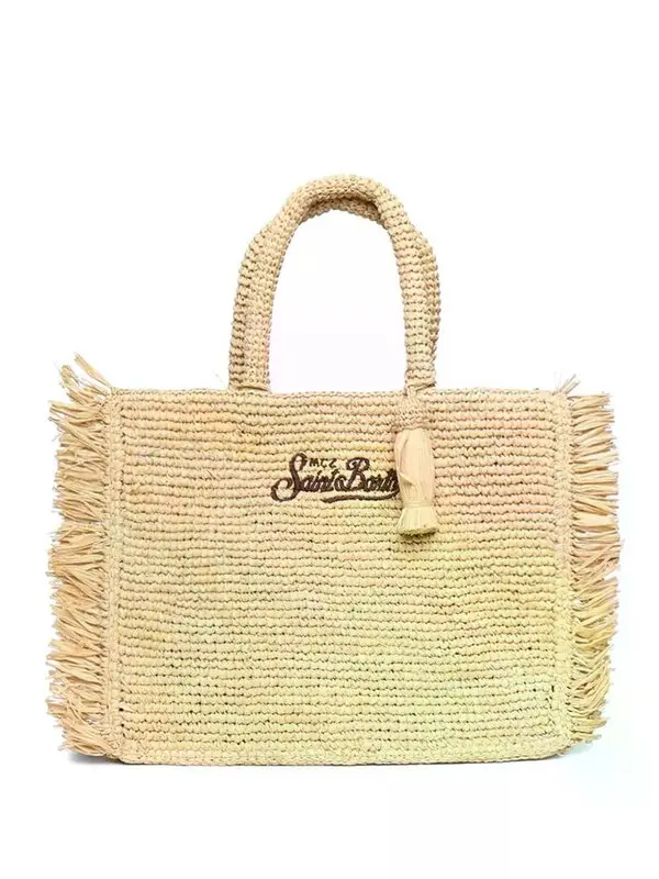 MC2 SAINT BARTH Fringed Tote Bag - Neutrals