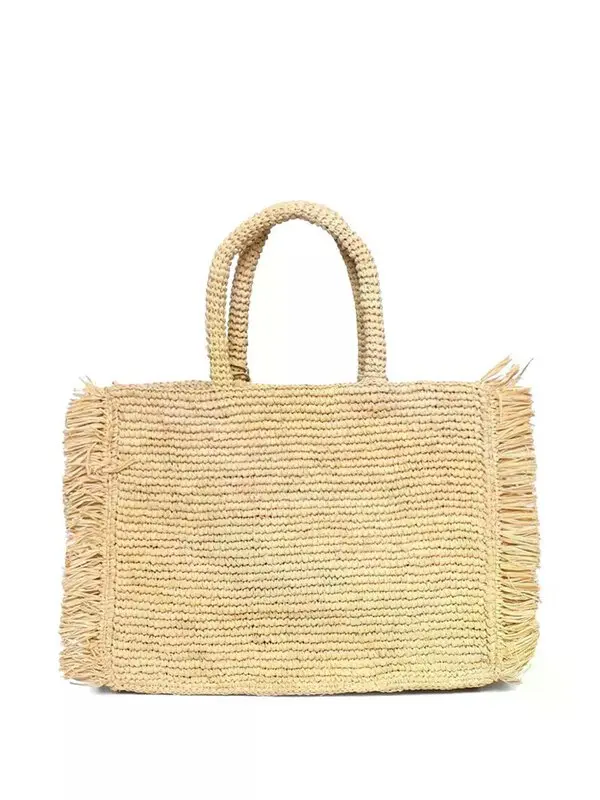 MC2 SAINT BARTH Fringed Tote Bag - Neutrals