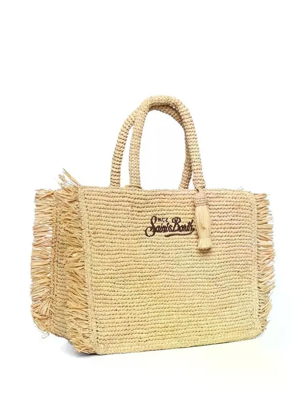 MC2 SAINT BARTH Fringed Tote Bag - Neutrals