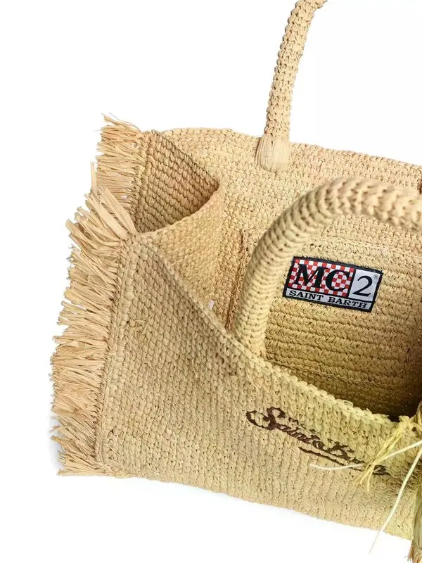 MC2 SAINT BARTH Fringed Tote Bag - Neutrals