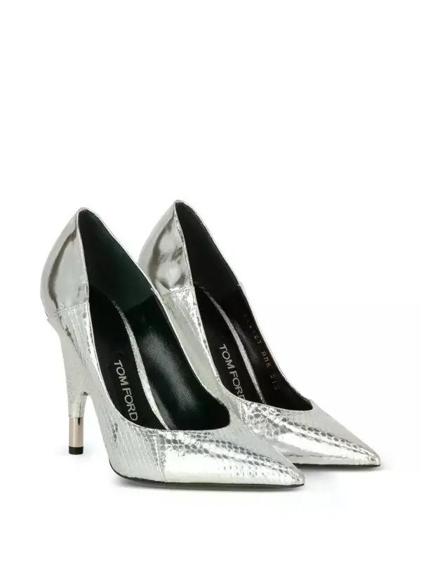 TOM FORD Pointed-toe Heeled Pumps - Silver