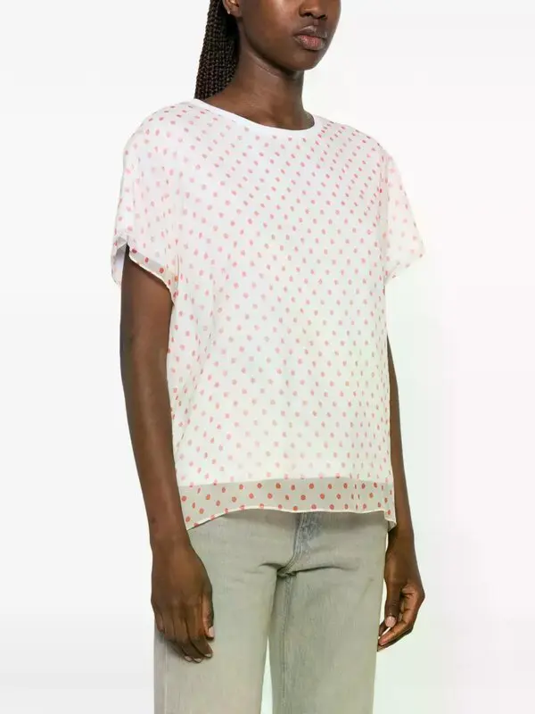 N°21 Polka-dot Sheer T-shirt