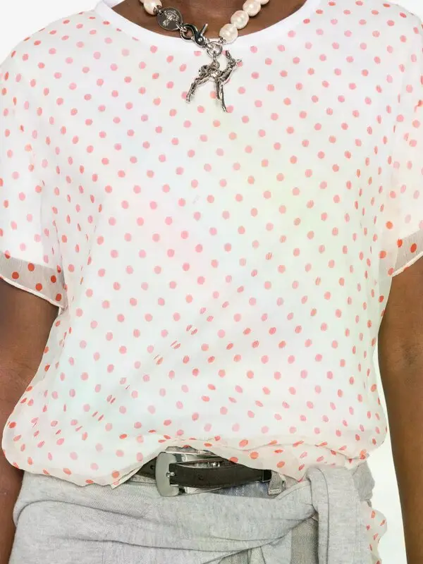 N°21 Polka-dot Sheer T-shirt
