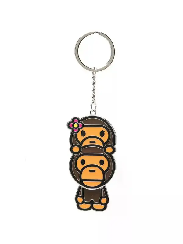 A BATHING APE Baby Milo Keyring - Brown