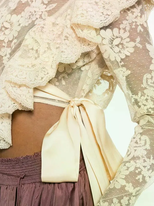 Zimmermann Luna Ruffled Lace-embroidered Top