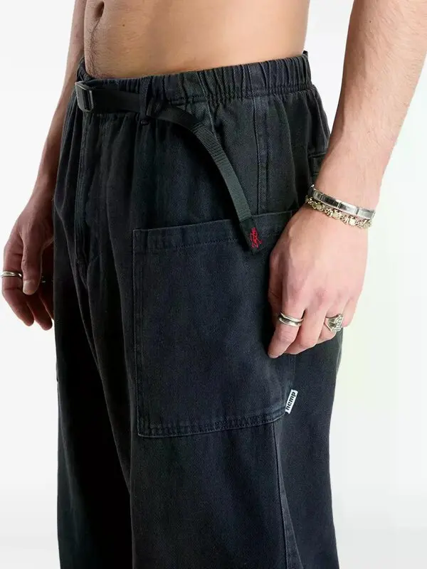 Gramicci Belted Patch-pocket Trousers - Grey