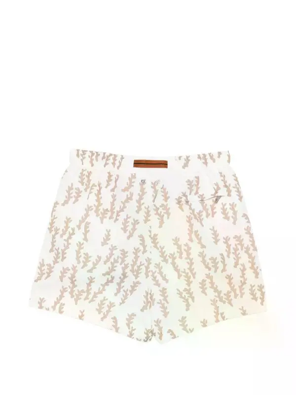 Zegna Printed Drawstring Swim Shorts - Neutrals