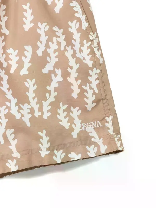 Zegna Printed Swim Trunks - Neutrals