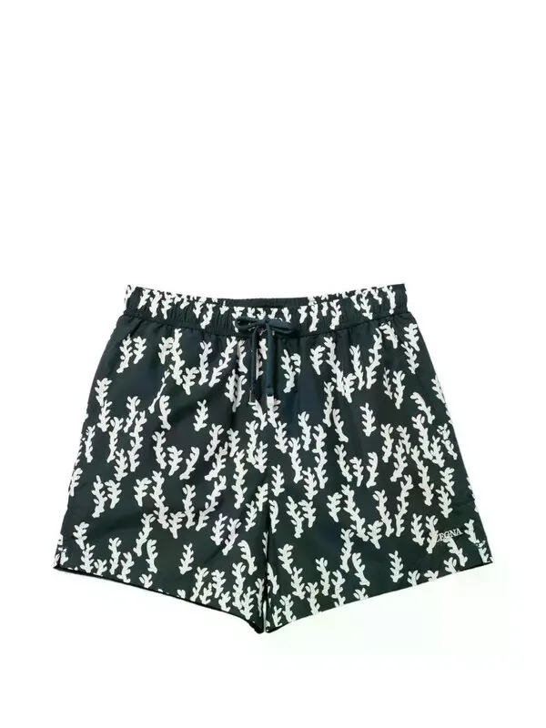 Zegna Printed Swim Shorts - Green
