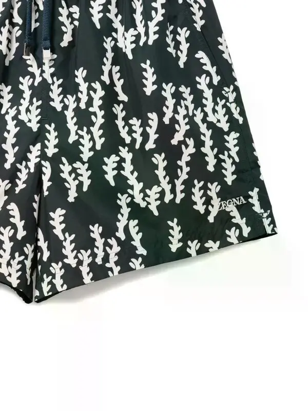 Zegna Printed Swim Shorts - Green