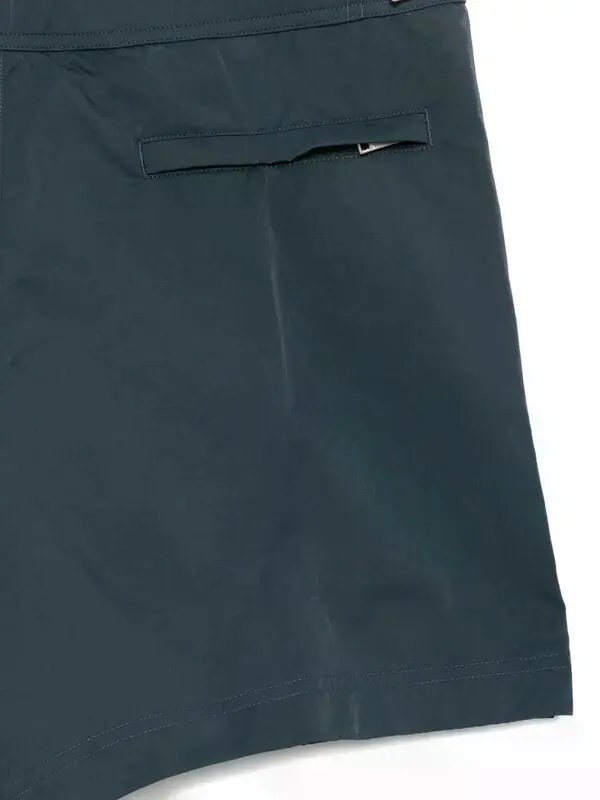 Zegna Buckle-fastening Swim Shorts - Blue
