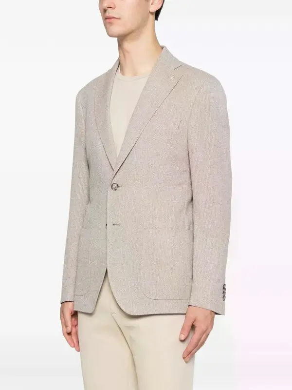 MANUEL RITZ Micro-texture Blazer - Neutrals