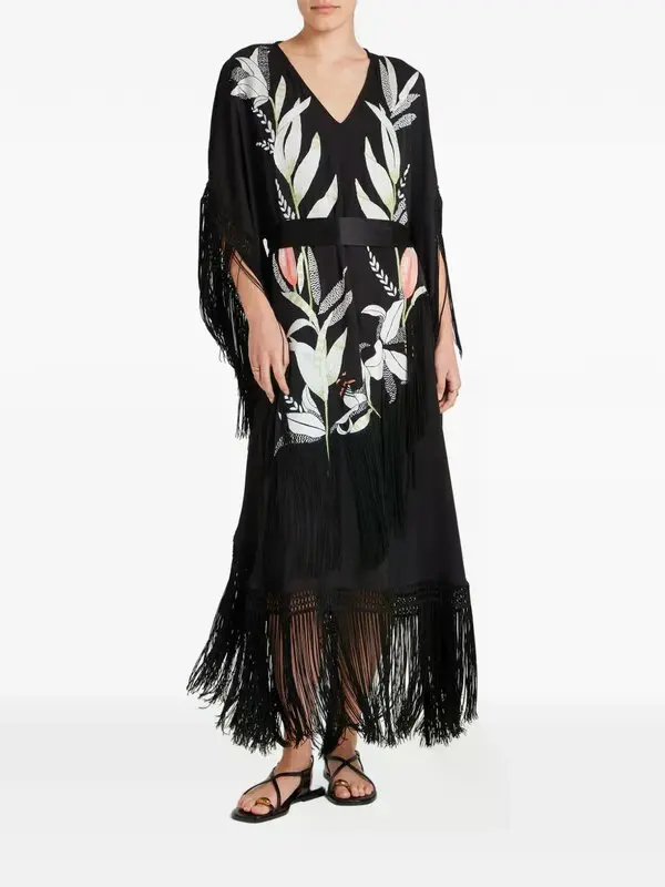 TEMPERLEY LONDON Madeline Fringed Midi Dress