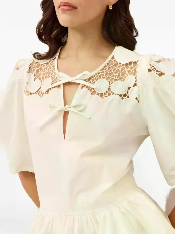 MARIE OLIVER Lucile Lace Peplum Top