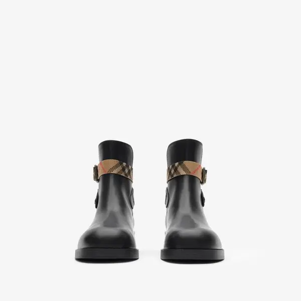 Burberry Leather Huntley Ankle Boots