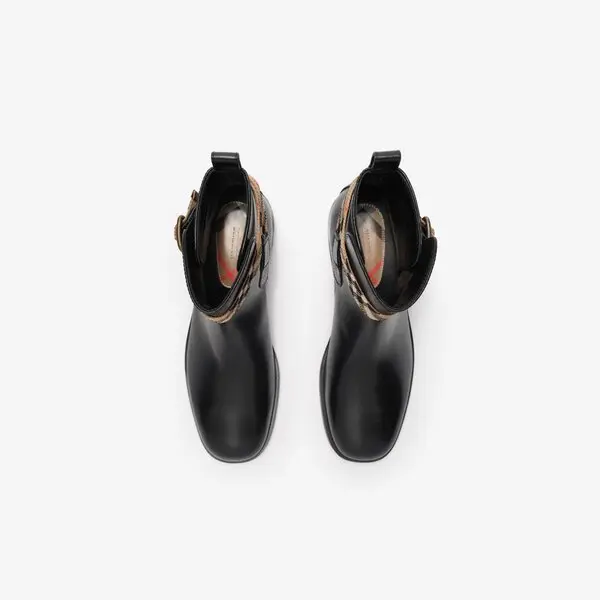 Burberry Leather Huntley Ankle Boots