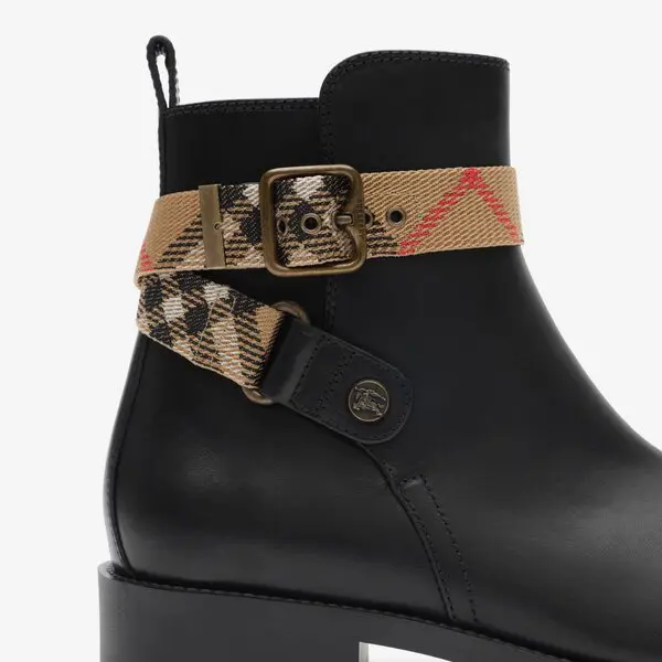 Burberry Leather Huntley Ankle Boots