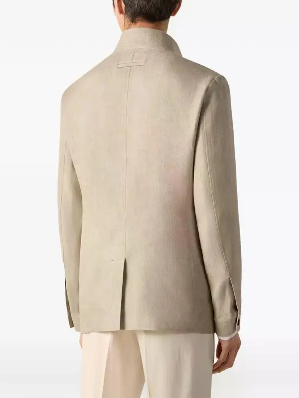 Zegna Il Conte Oasi Linen Jacket - Neutrals