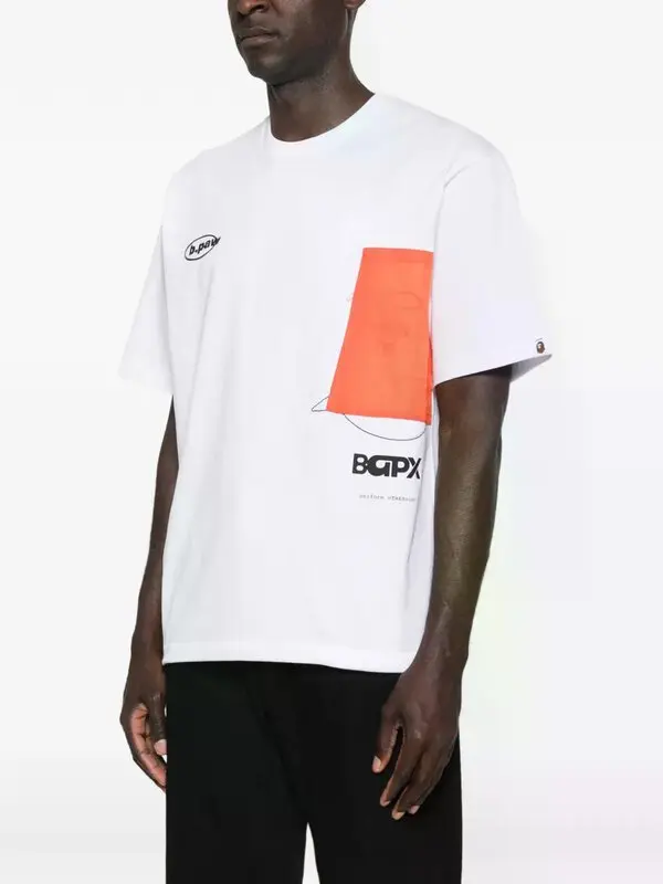 A BATHING APE Logo-print Drawstring T-shirt