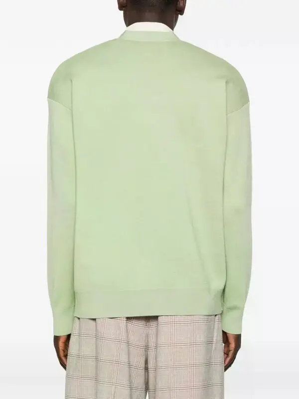 Drole De Monsieur Embroidered-logo V-neck Cardigan