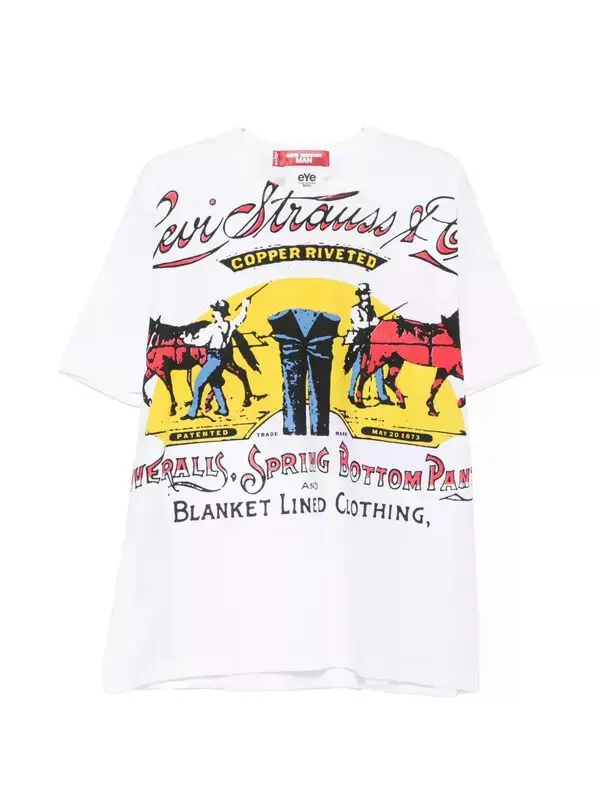 Junya Watanabe X Levi`s Graphic-print T-shirt - White