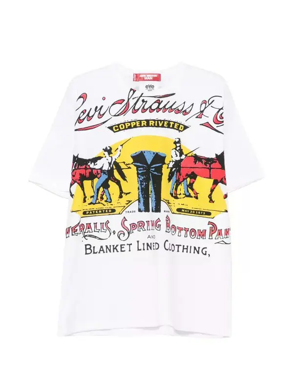 Junya Watanabe X Levi`s Graphic-print T-shirt - White