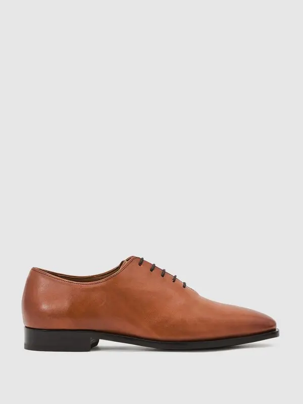 REISS Leather Oxford Shoes - Light Tan