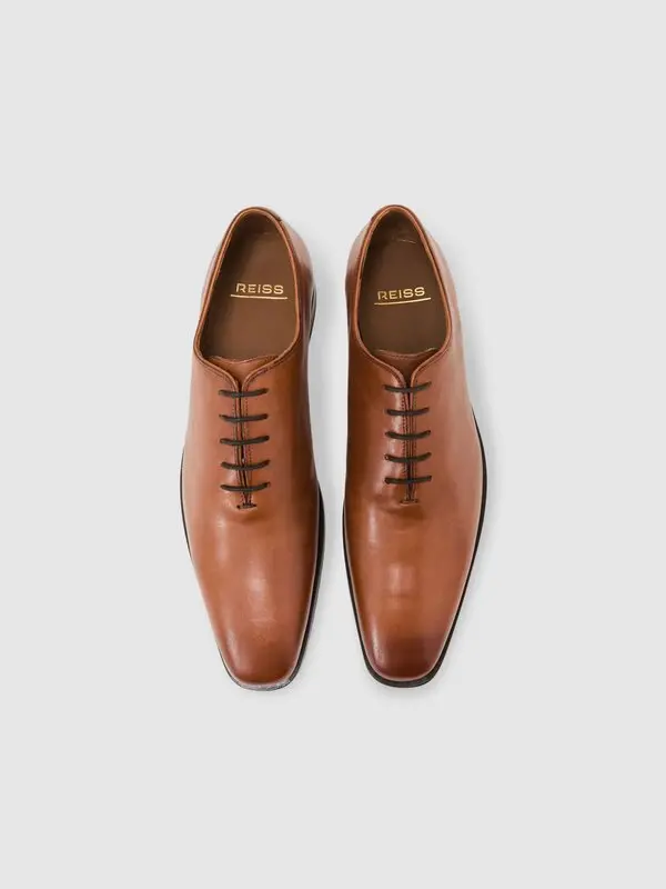 REISS Leather Oxford Shoes - Light Tan