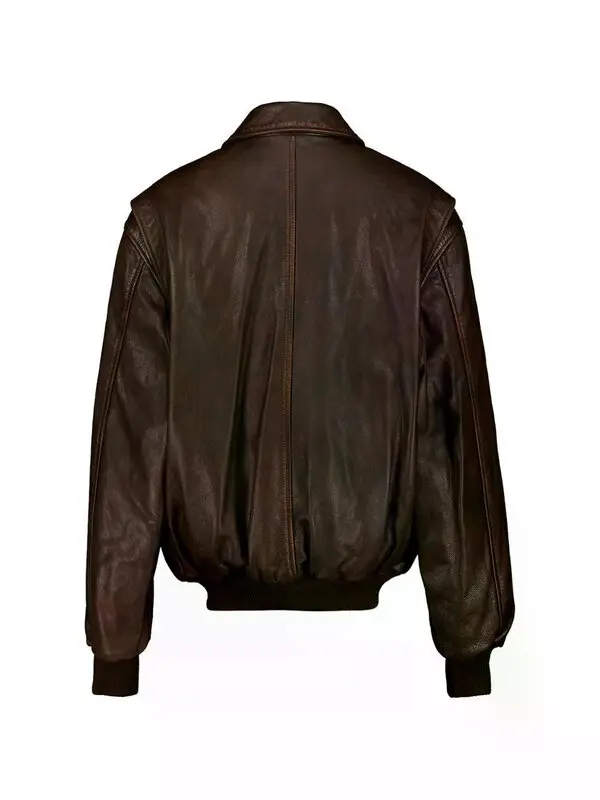 Rabanne Quilted-shoulder Leather Jacket