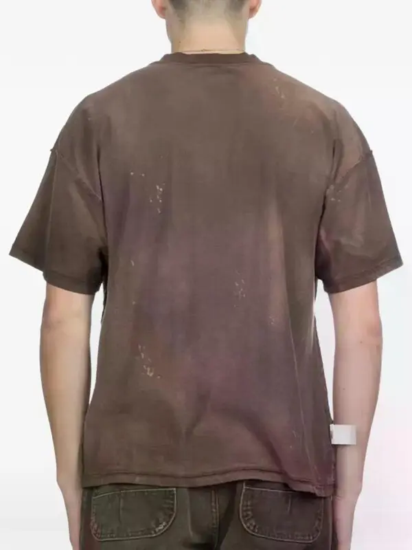 ALEXANDER DIGENOVA Logo-print Distressed T-shirt