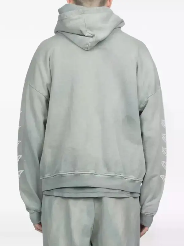 ALEXANDER DIGENOVA Logo-print Distressed Hoodie