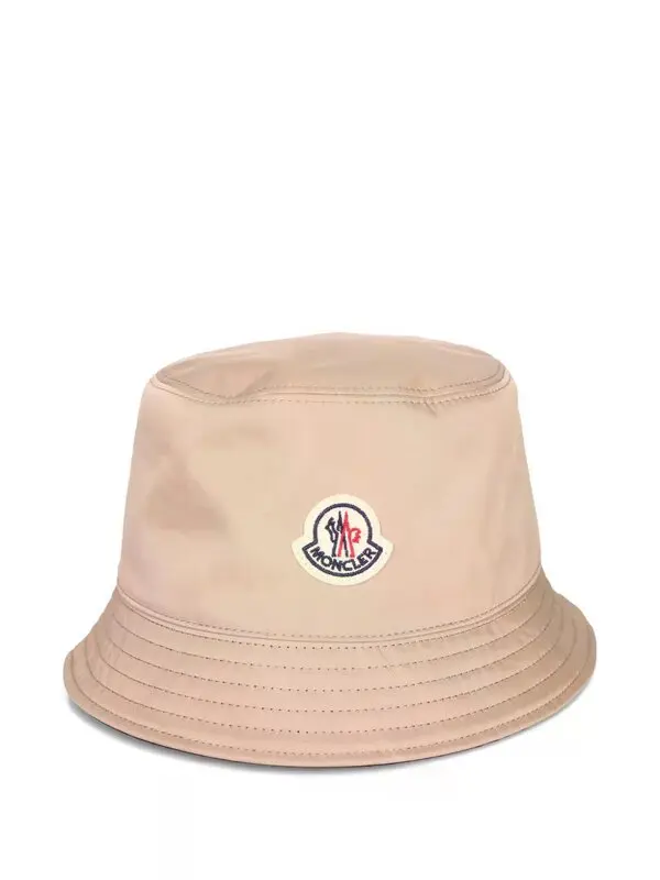 Moncler Logo-patch Bucket Hat - Neutrals