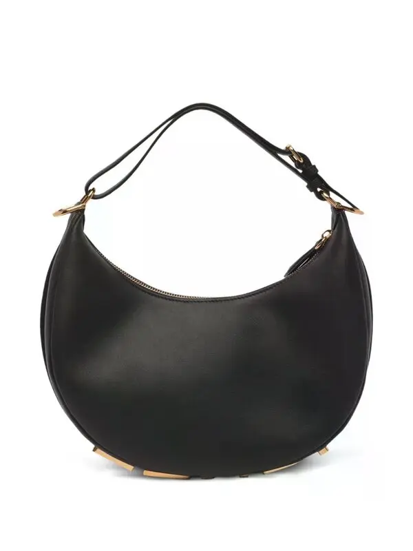 Fendi Small Graphy Leather Shoulder Bag - Black