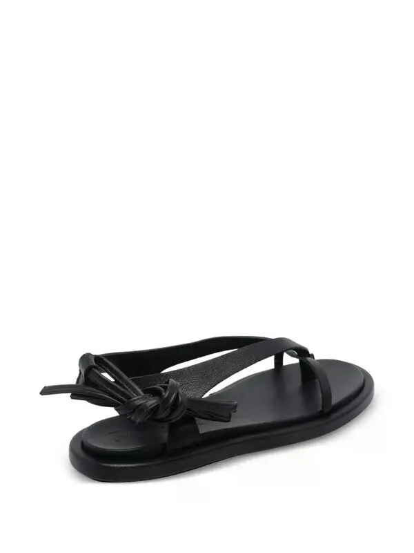 POEVE Flavia Lace-up Sandals - Black