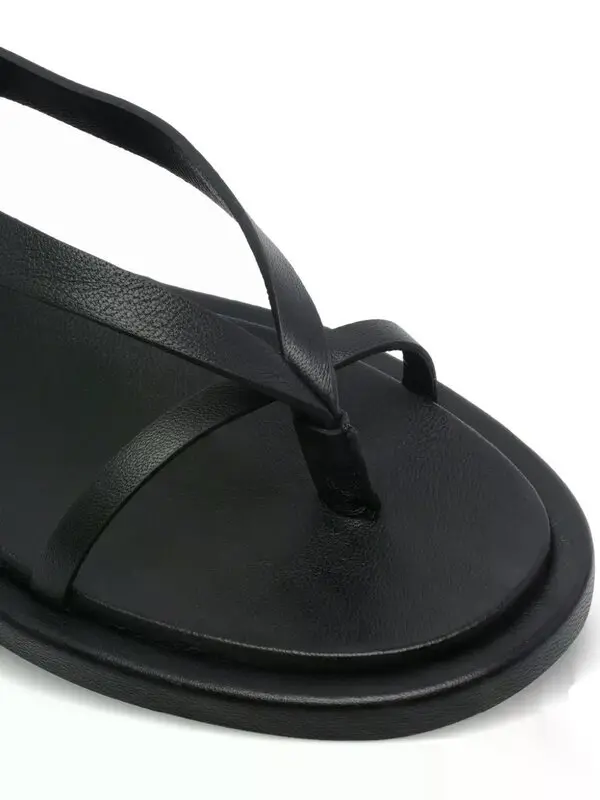 POEVE Flavia Lace-up Sandals - Black